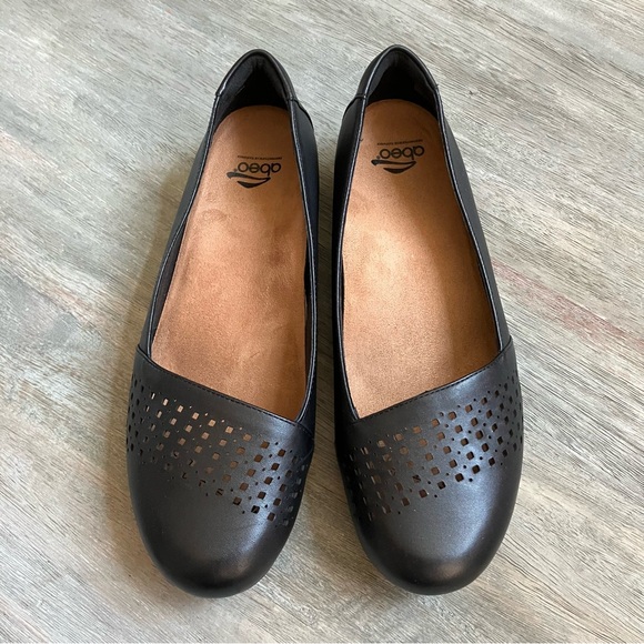 Abeo | Shoes | Abeo Black Leather Ballet Flats 3d Orthotic Slipon ...